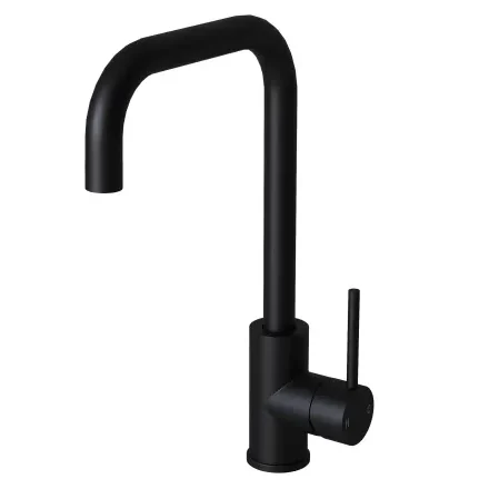 Side Lever Matt Black Square Kitchen Tap - Sheffield Kitchen Supplies